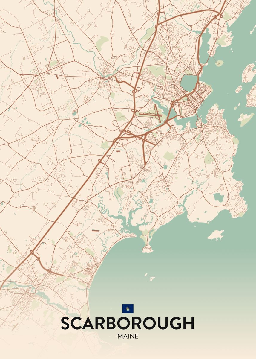 'Scarborough ME' Poster, picture, metal print, paint by IMR Designs ...