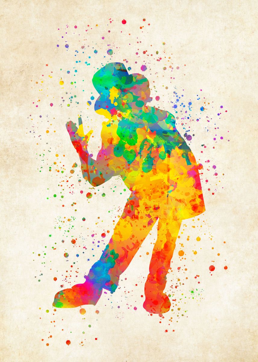 'Clown watercolor' Poster, picture, metal print, paint by Ollie Reid ...