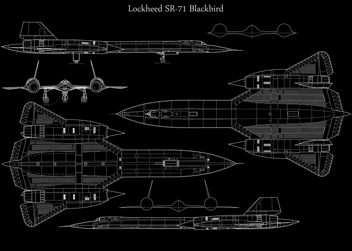 'Lockheed SR71 Blackbird' Poster by Mod Yof | Displate