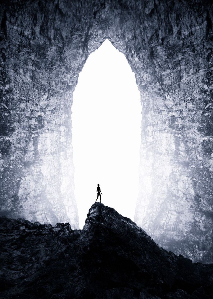 'Dark Cave' Poster, picture, metal print, paint by Lana Meyers | Displate