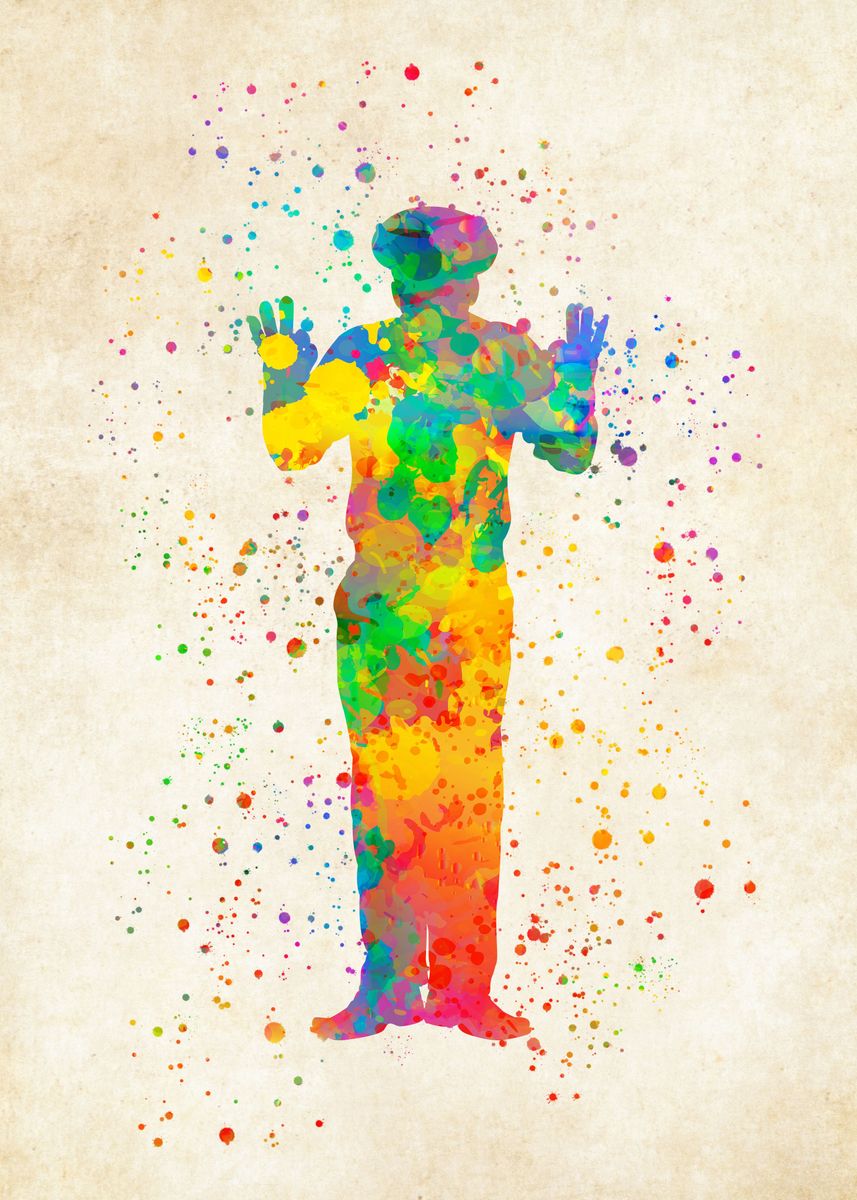 'Clown watercolor' Poster by Ollie Reid | Displate