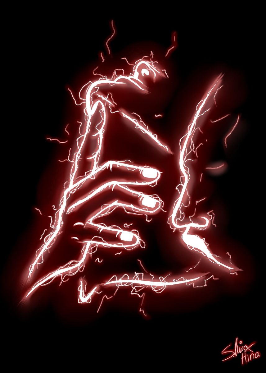 'NEON Kiss' Poster, picture, metal print, paint by ShiroxHina | Displate