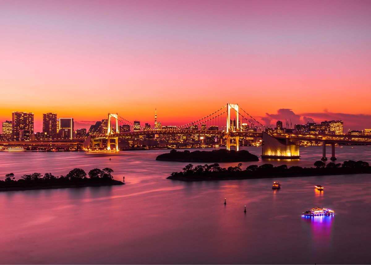 'Tokyo Cityscape ' Poster by Mea Mansell | Displate