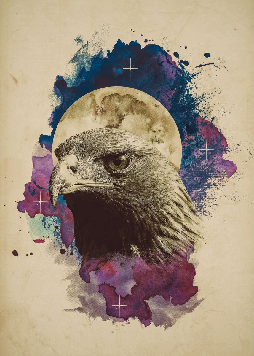 'Eagle Eye' Poster, picture, metal print, paint by AndrejZT | Displate