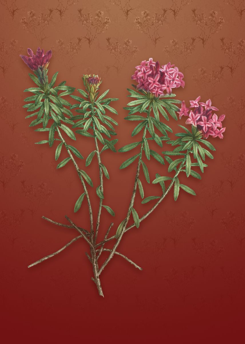 'Vintage Garland Flowers' Poster, picture, metal print, paint by Holy ...