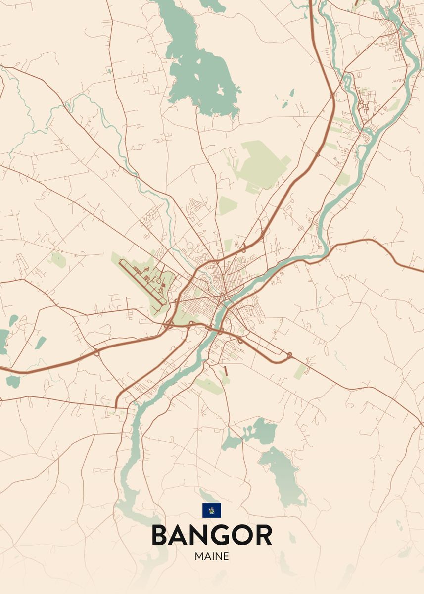 'Bangor ME' Poster by IMR Designs | Displate