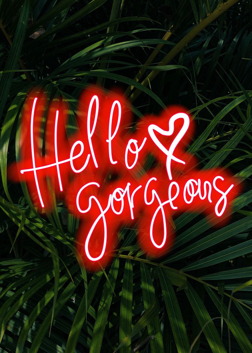 'Hello gorgeous' Poster, picture, metal print, paint by Meta David ...