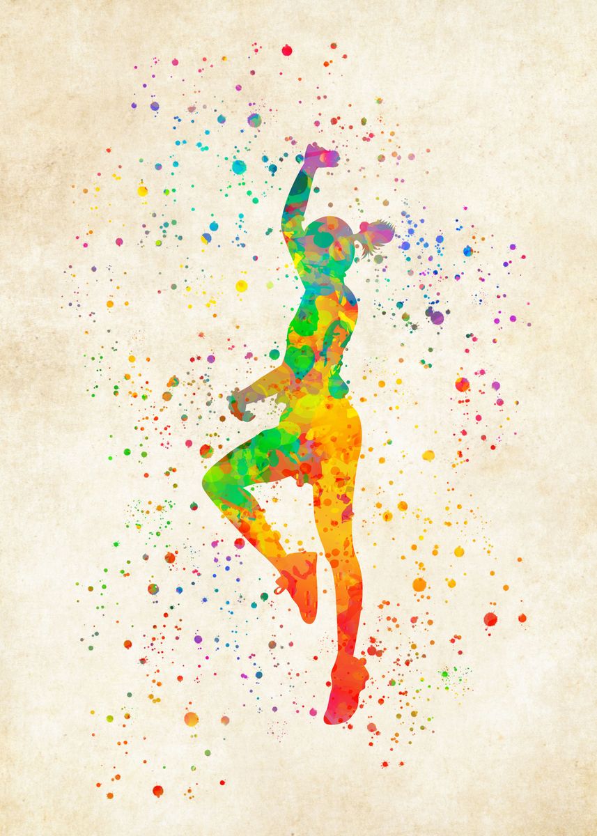 'Dancing watercolor' Poster, picture, metal print, paint by Ollie Reid ...