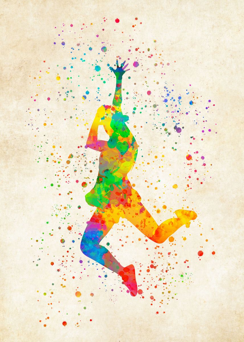 'Dancing watercolor' Poster, picture, metal print, paint by Ollie Reid ...