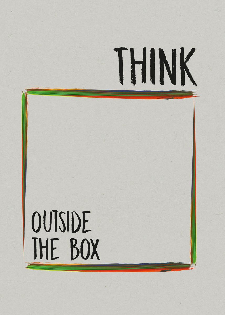 'Outside the box' Poster, picture, metal print, paint by Ines Zajia ...
