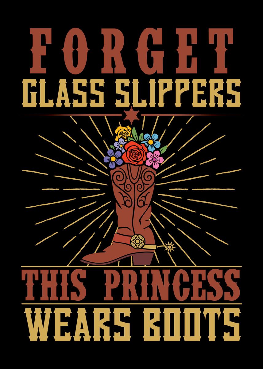 'Rodeo Princess Cowgirl' Poster, picture, metal print, paint by ...