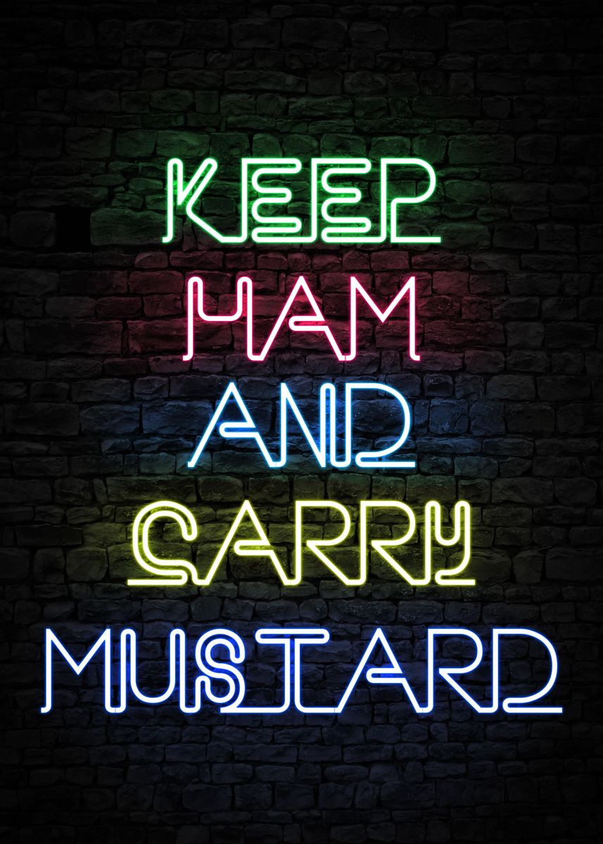 'Quote Mustard' Poster, picture, metal print, paint by Ferdinand | Displate