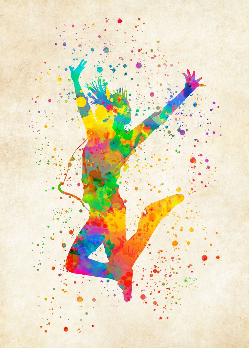 'Dancing watercolor' Poster by Ollie Reid | Displate