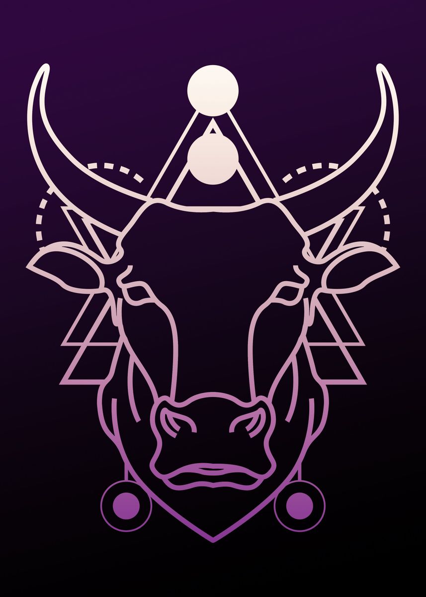'zodiac stars Taurus' Poster by Entung Art | Displate