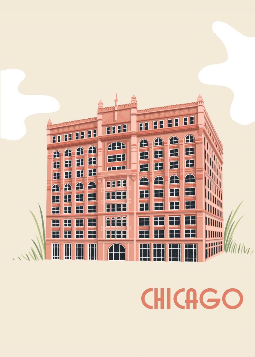 'Chicago Illustration' Poster, picture, metal print, paint by Emma ...