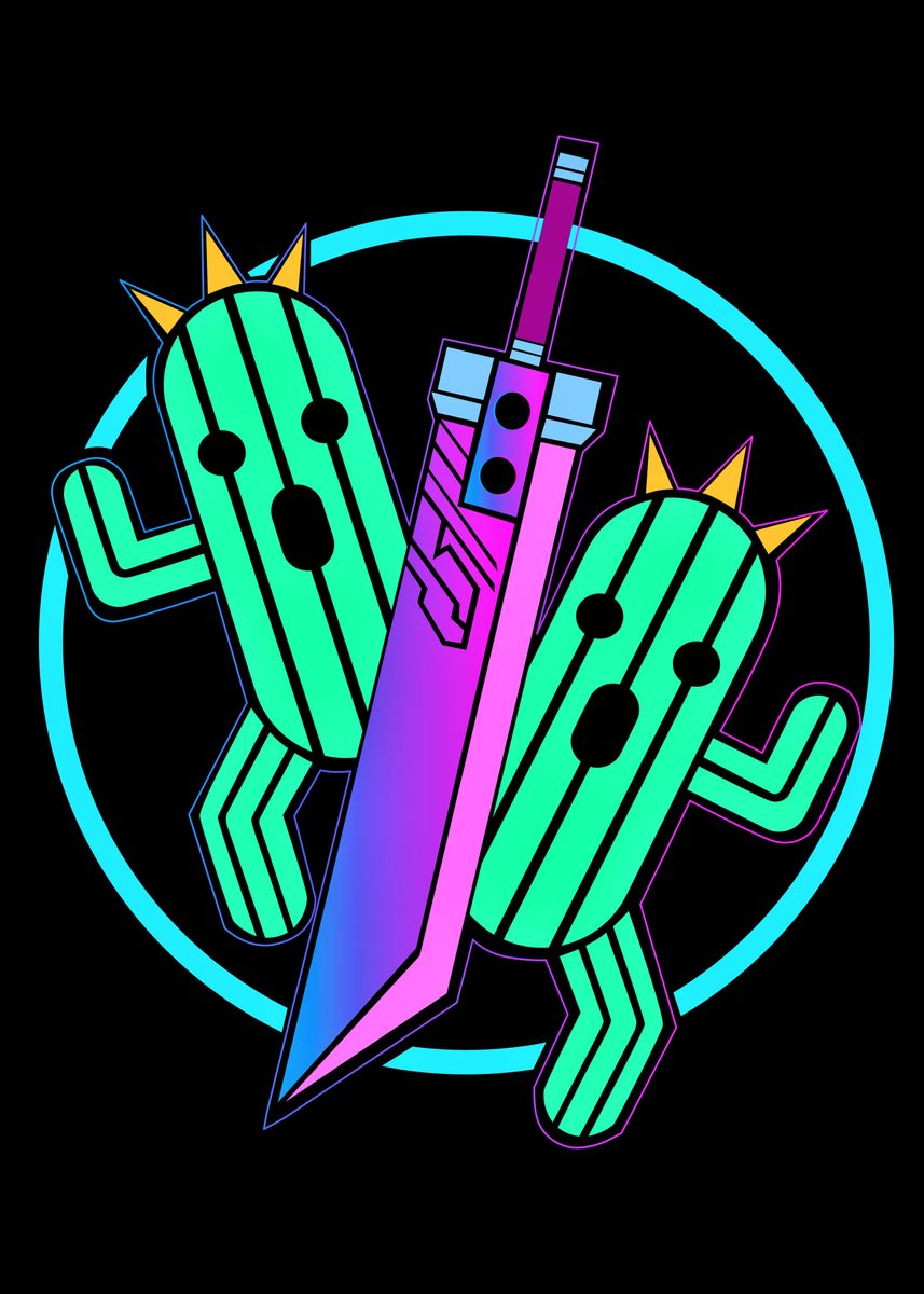 'cactuar buster' Poster by best art moshper | Displate