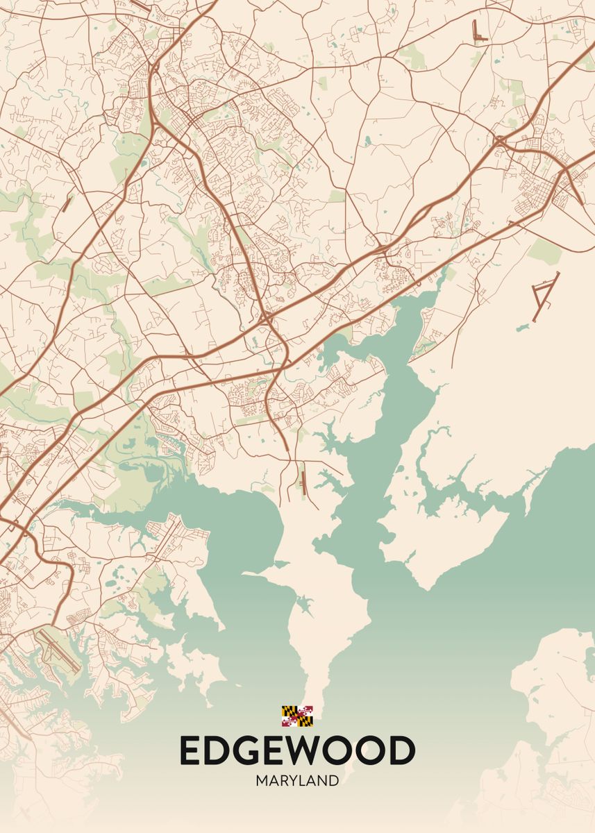 'Edgewood MD' Poster, picture, metal print, paint by IMR Designs | Displate