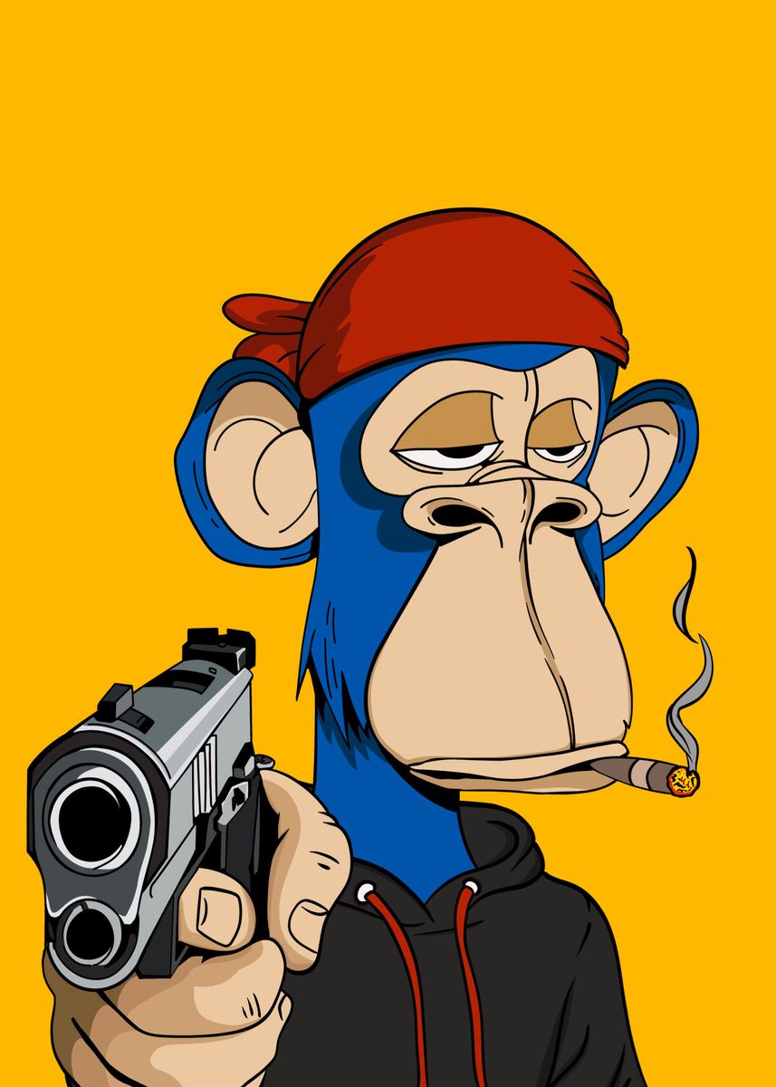 'Bored ape' Poster, picture, metal print, paint by Magic Apes | Displate