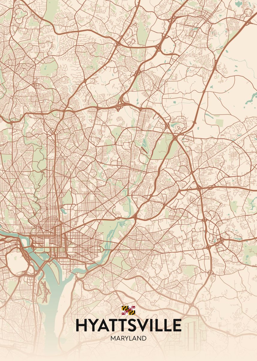 'Hyattsville MD' Poster, picture, metal print, paint by IMR Designs ...