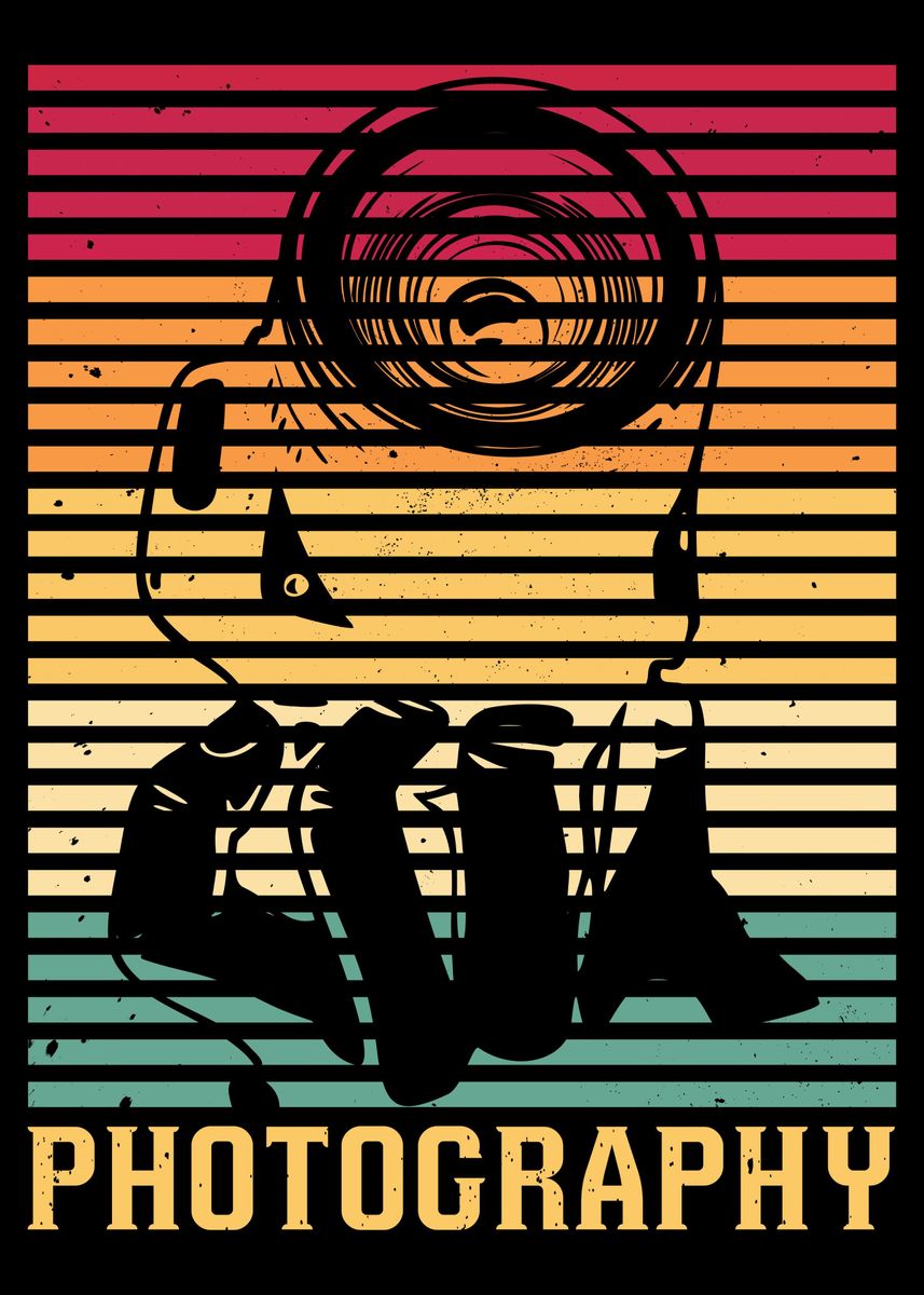 'Retro Photographer Camera' Poster by CrazySquirrel | Displate