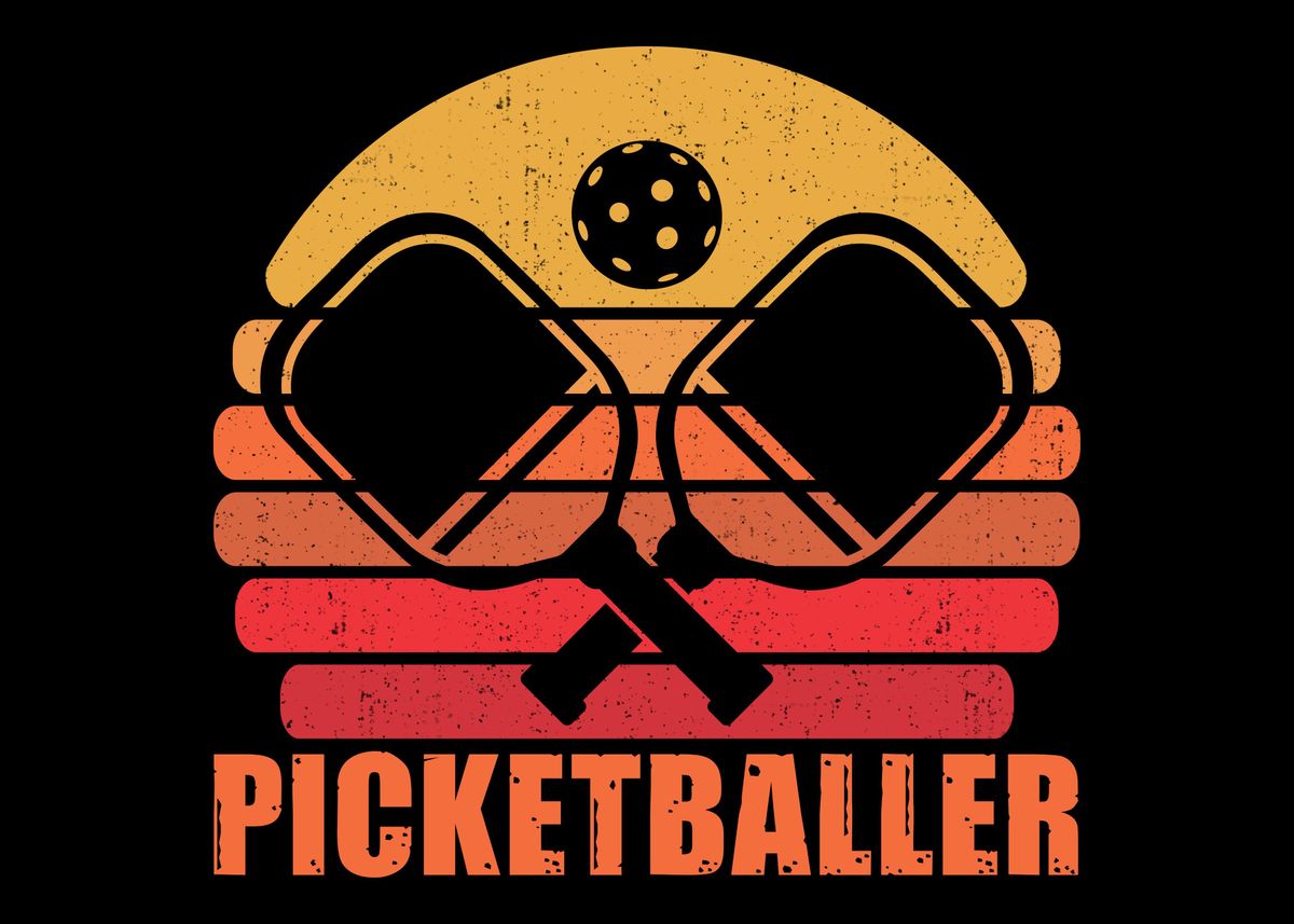 'Retro Vintage Pickleball' Poster by CrazySquirrel | Displate
