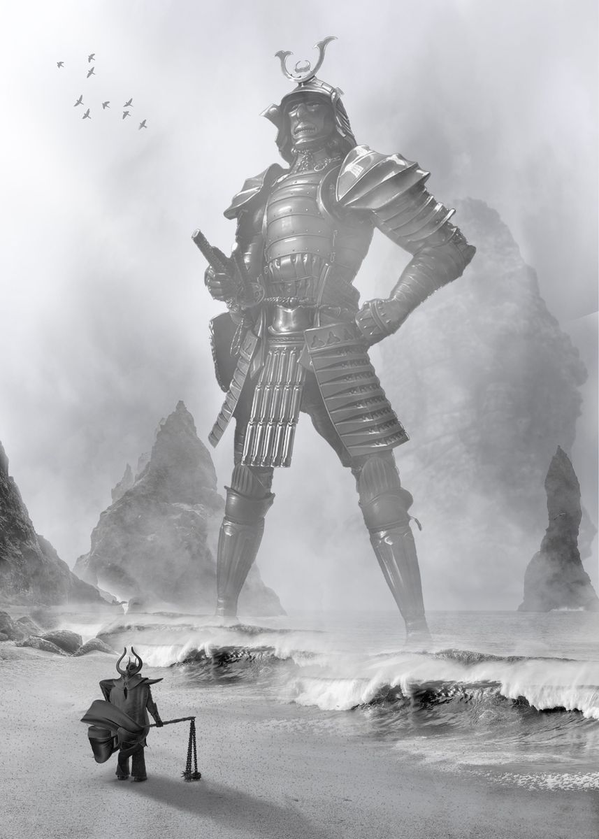 'Battle Of The Samurais' Poster, picture, metal print, paint by Jon ...