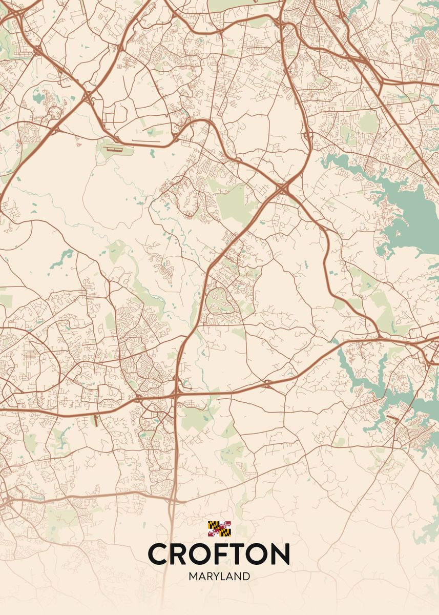 'Crofton MD' Poster, picture, metal print, paint by IMR Designs | Displate