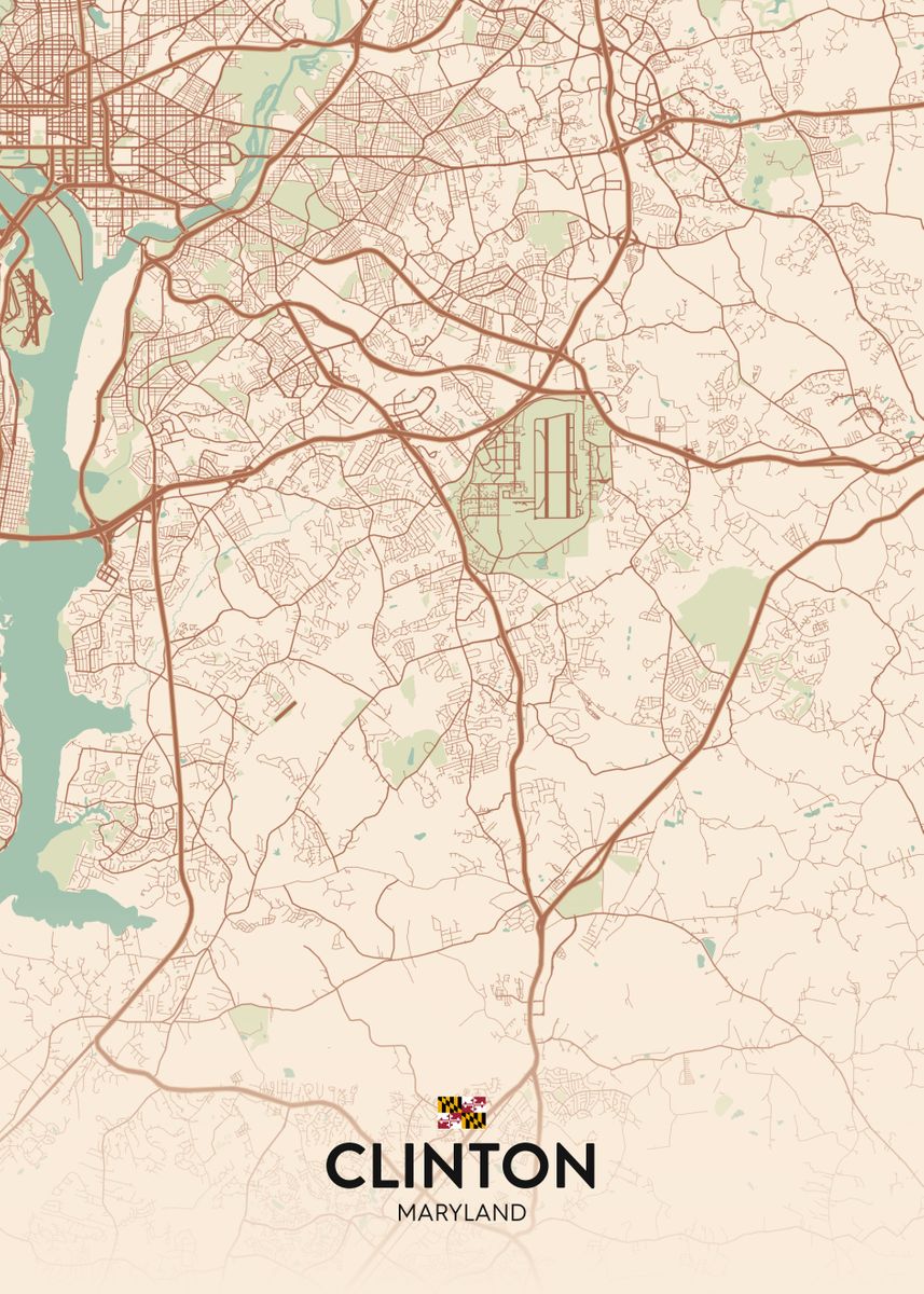 'Clinton MD' Poster, picture, metal print, paint by IMR Designs | Displate