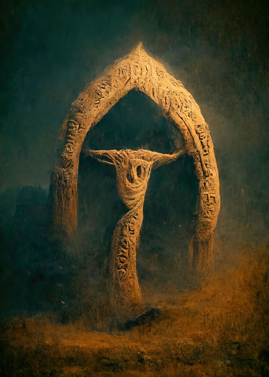 'Ancient Norse Gate' Poster, picture, metal print, paint by Seiðr ...