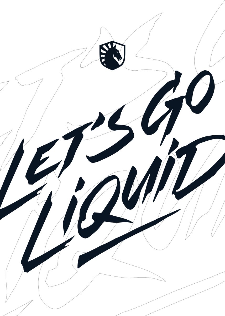 'Lets Go Liquid White' Poster, picture, metal print, paint by Team ...