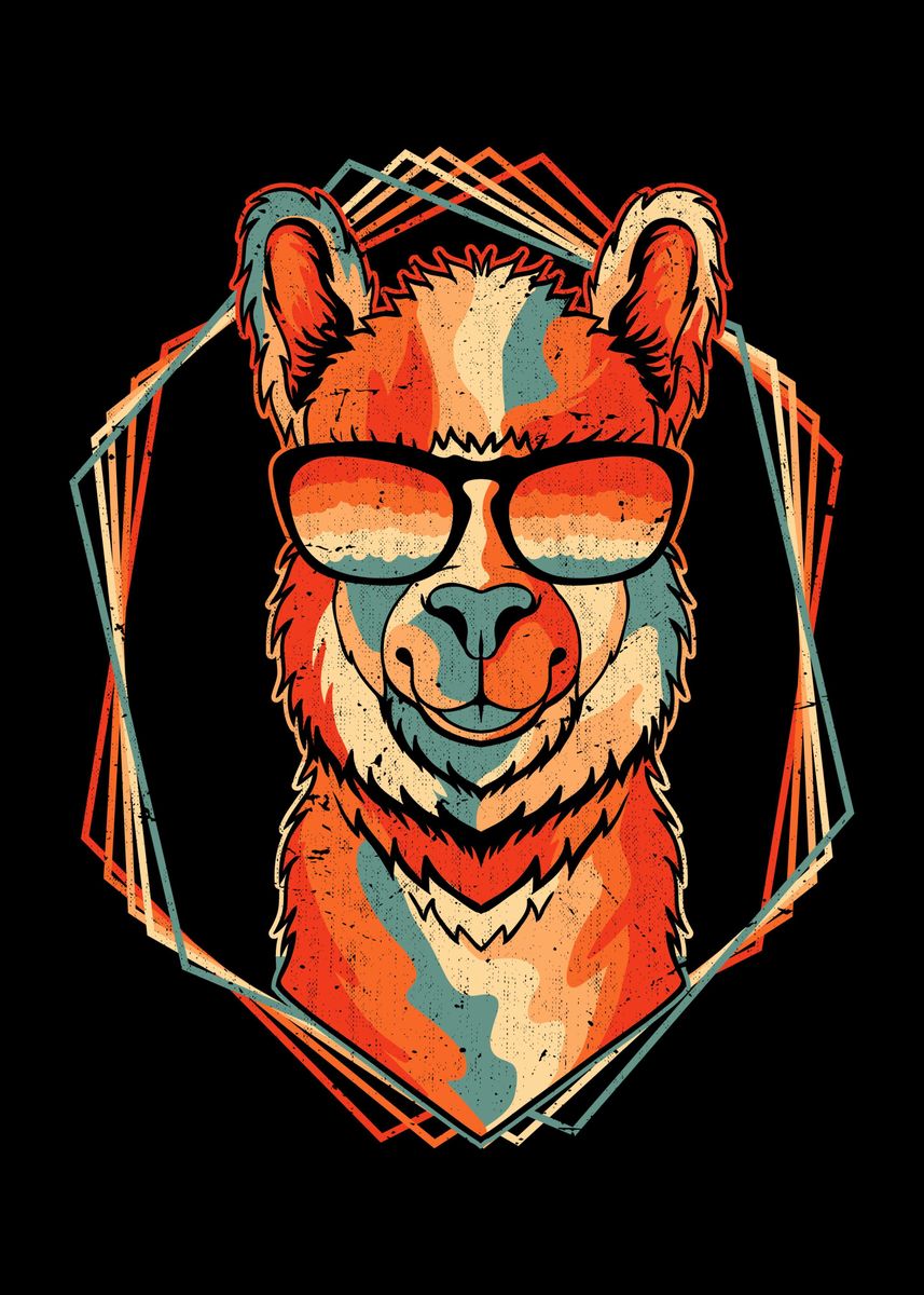 'Llama Alpaca Birthday' Poster by professionaldesigns | Displate