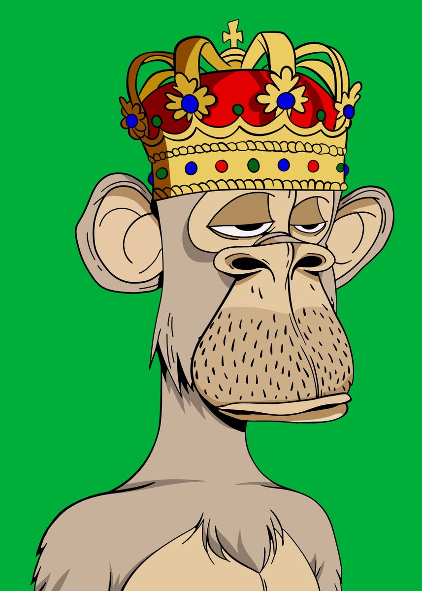 'Bored ape' Poster, picture, metal print, paint by Magic Apes | Displate