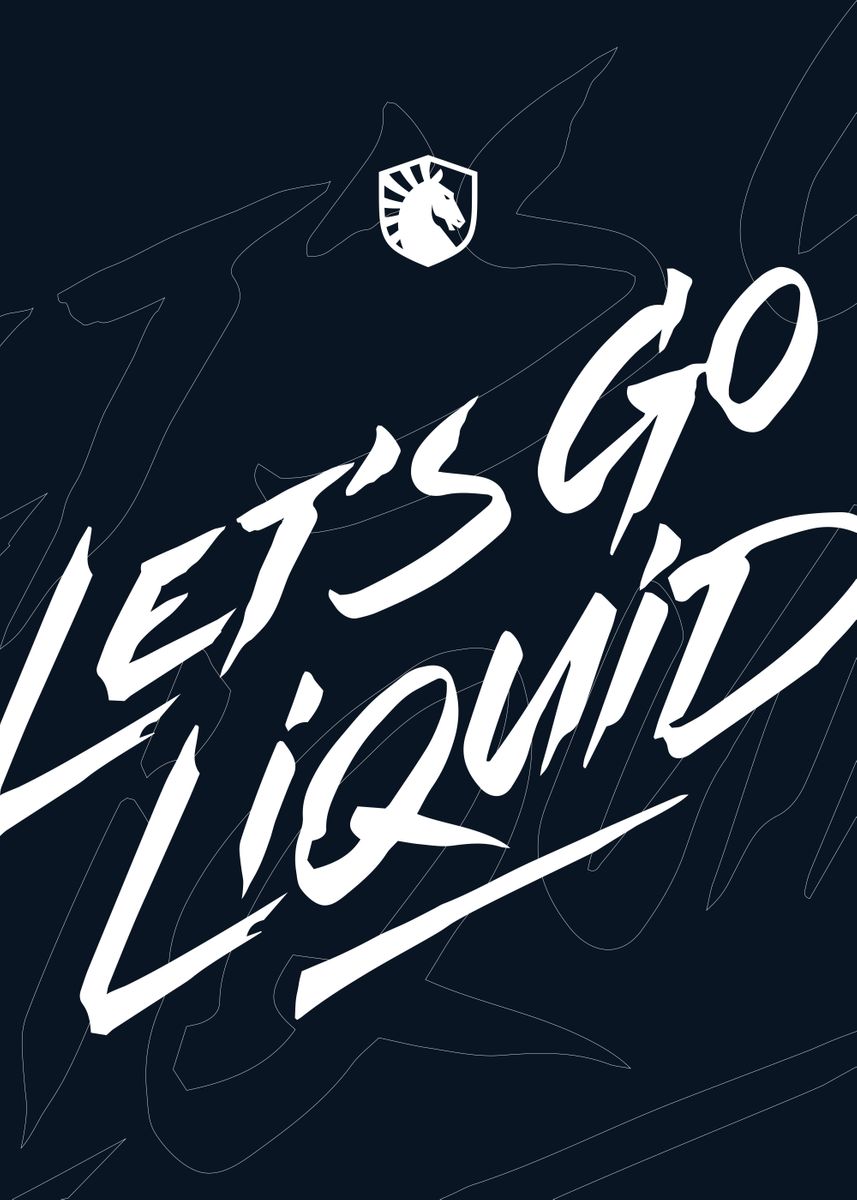 'Lets Go Liquid Blue' Poster, picture, metal print, paint by Team ...