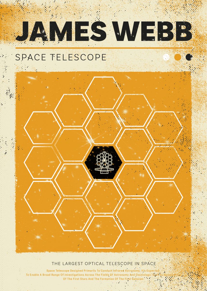'James Webb Honeycomb' Poster, picture, metal print, paint by NASA ...