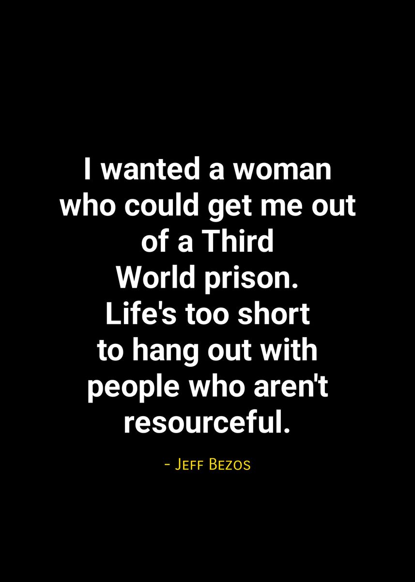 'Jeff Bezos quotes' Poster, picture, metal print, paint by DNSM | Displate