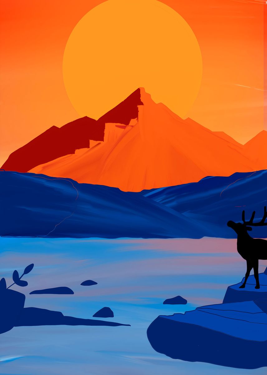 'Sunset Digital Painting' Poster, picture, metal print, paint by ...