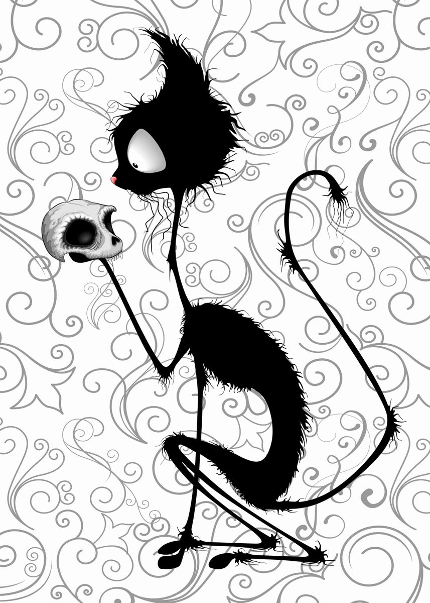 'Cat Shakespeare Parody' Poster, picture, metal print, paint by ...