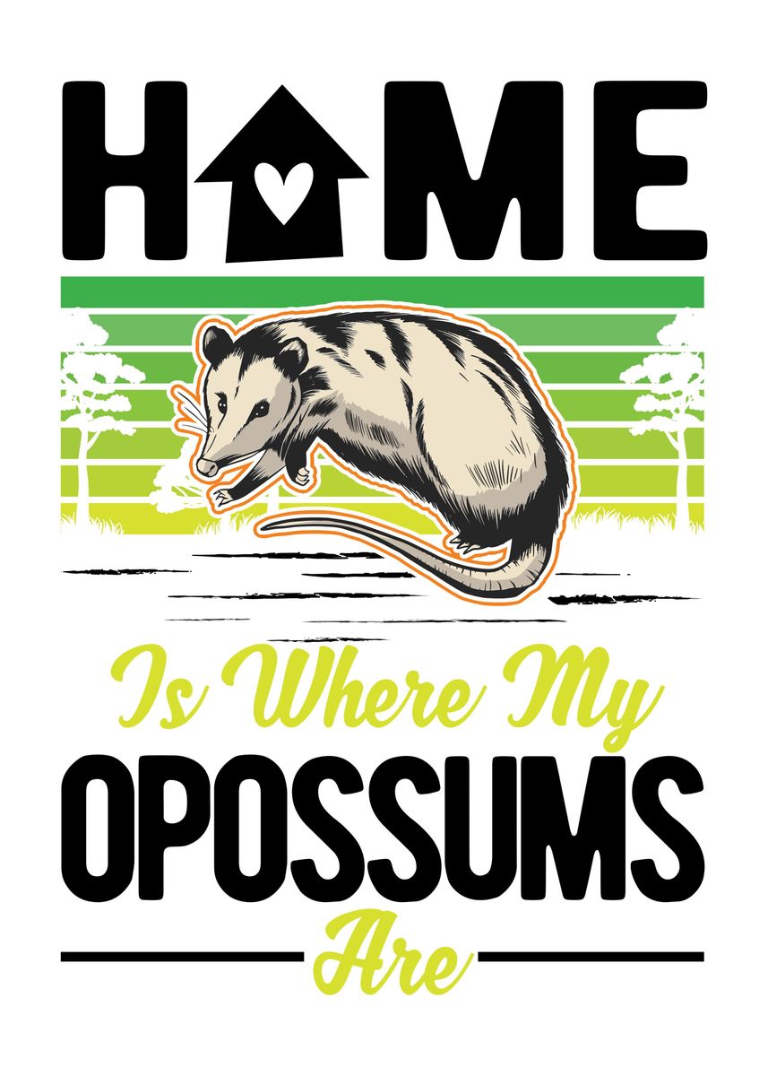 'Opossum Lover Possum Gift' Poster, picture, metal print, paint by ...