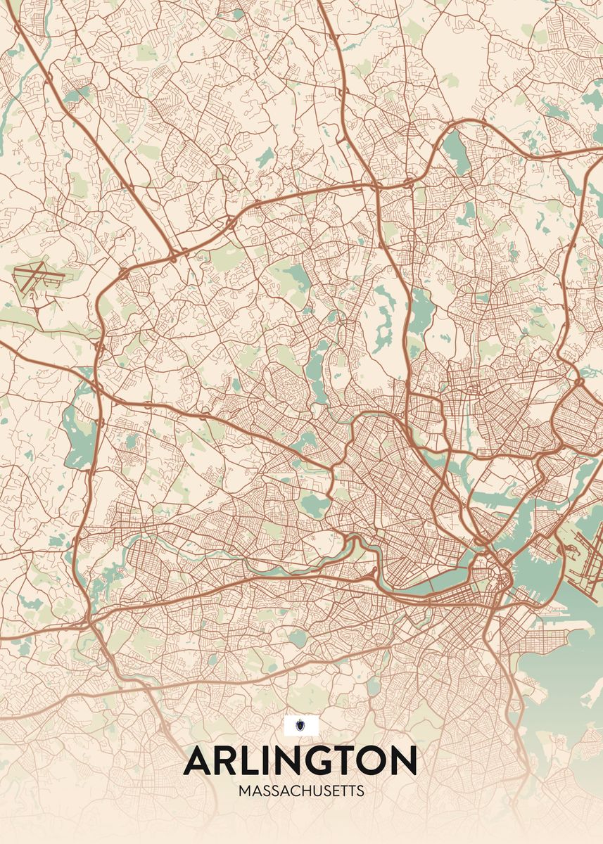 'Arlington MA' Poster, picture, metal print, paint by IMR Designs ...