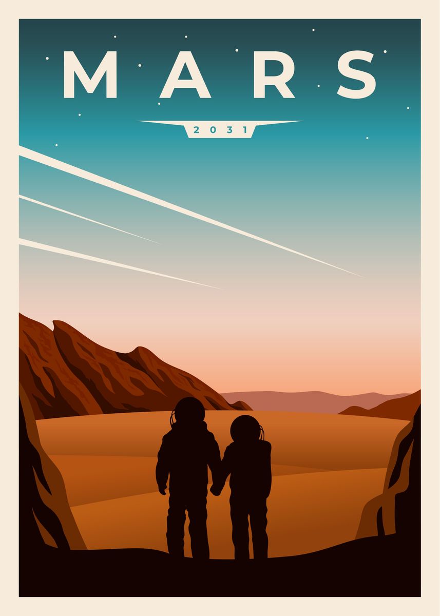 'Mars Planet' Poster by Tom Cage | Displate