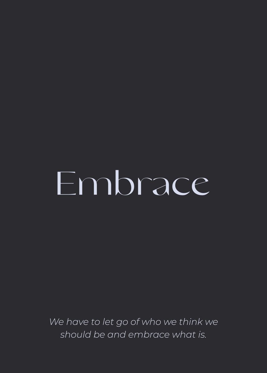 'Embrace' Poster, picture, metal print, paint by Visitify | Displate