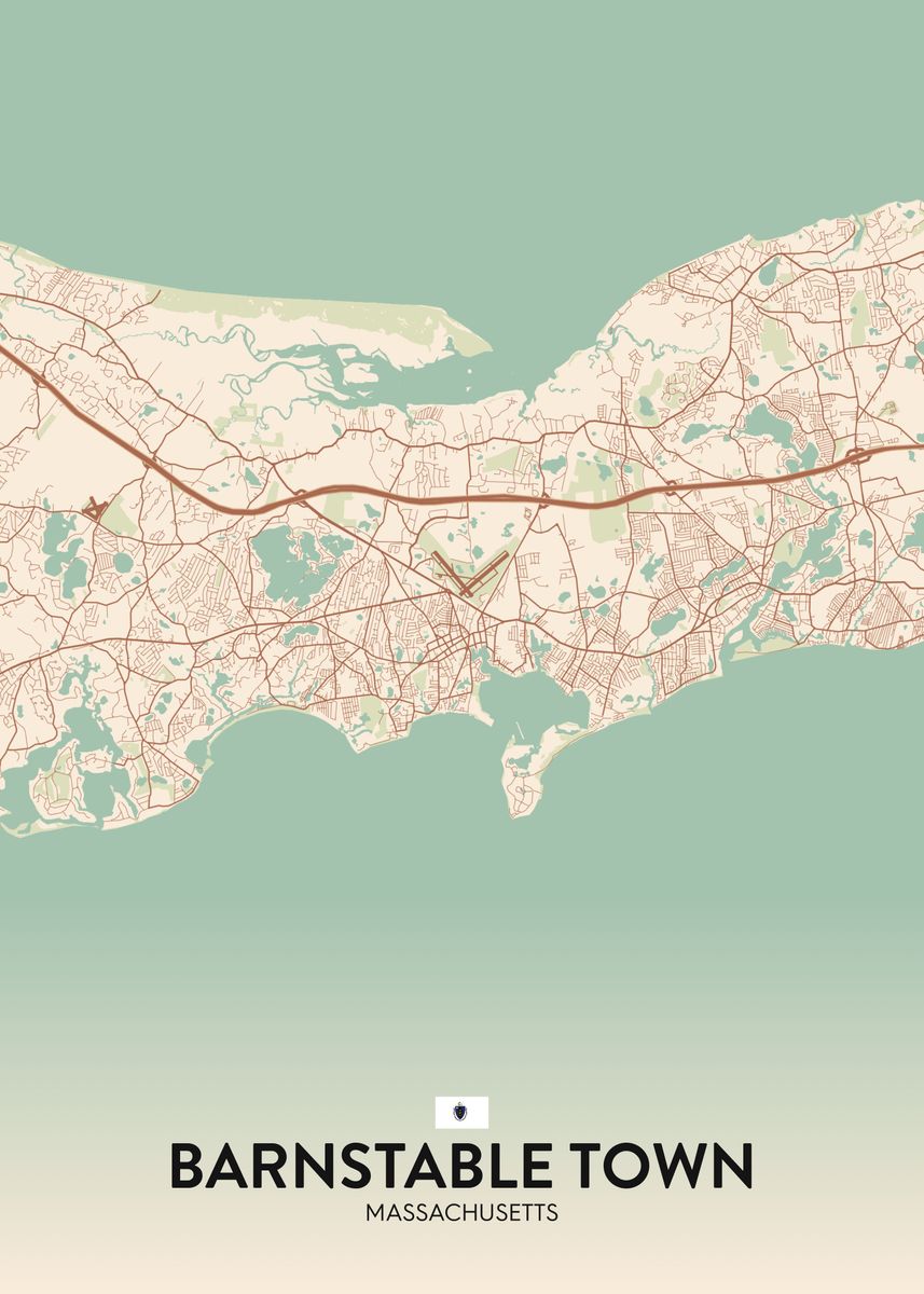 'Barnstable Town MA' Poster, picture, metal print, paint by IMR Designs ...