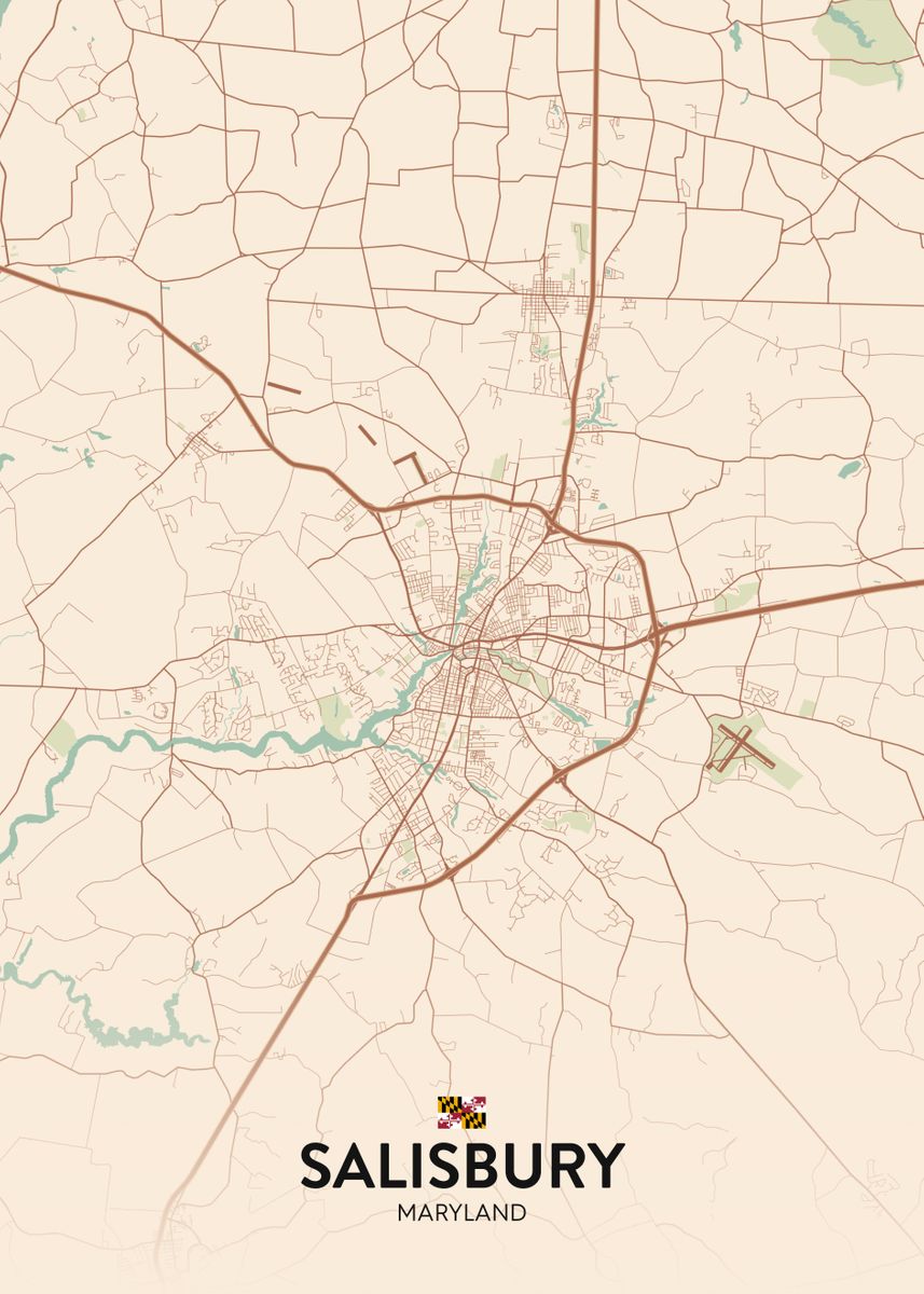 'Salisbury MD' Poster, picture, metal print, paint by IMR Designs ...