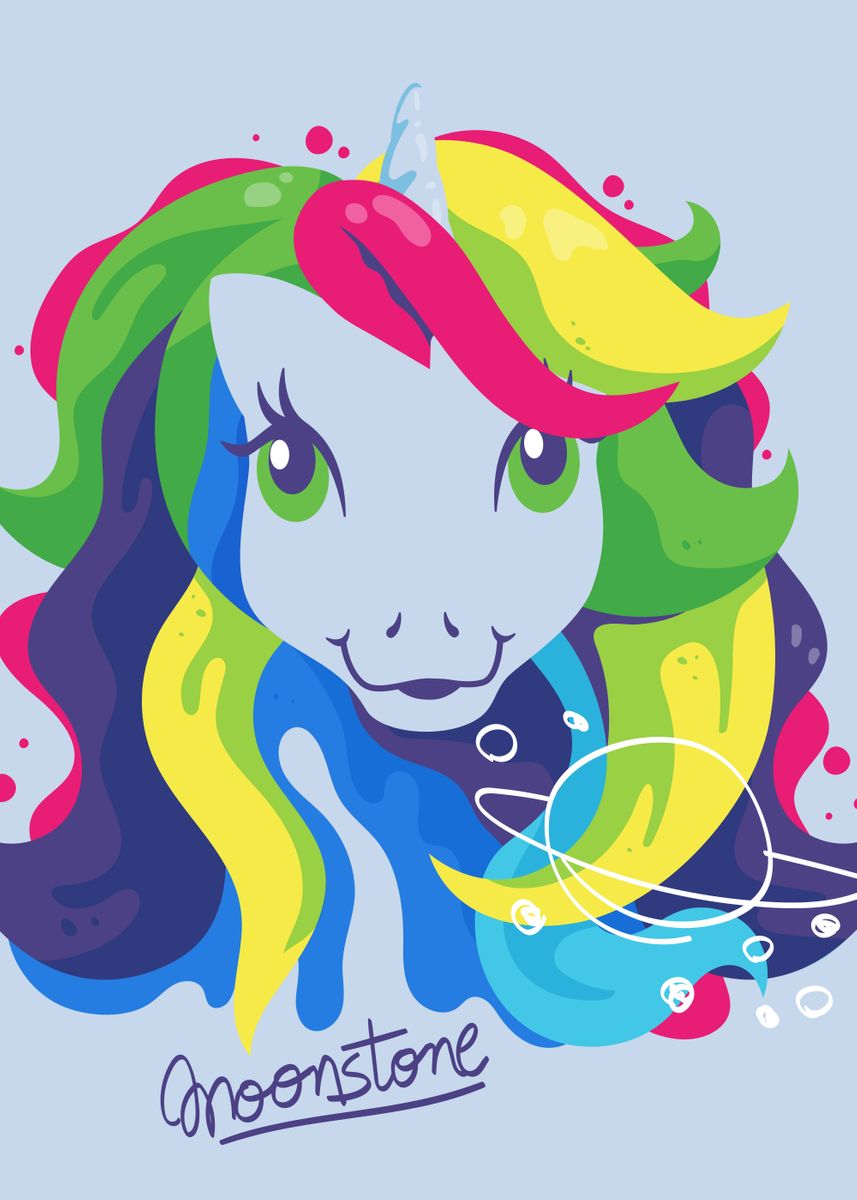 'Moonstone Portrait' Poster, picture, metal print, paint by My Little ...