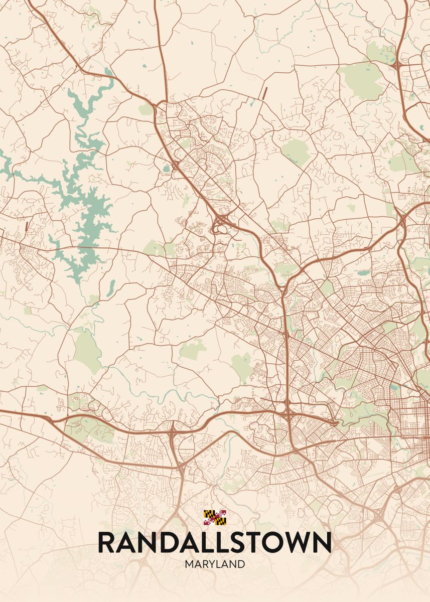 'Randallstown MD' Poster, picture, metal print, paint by IMR Designs ...