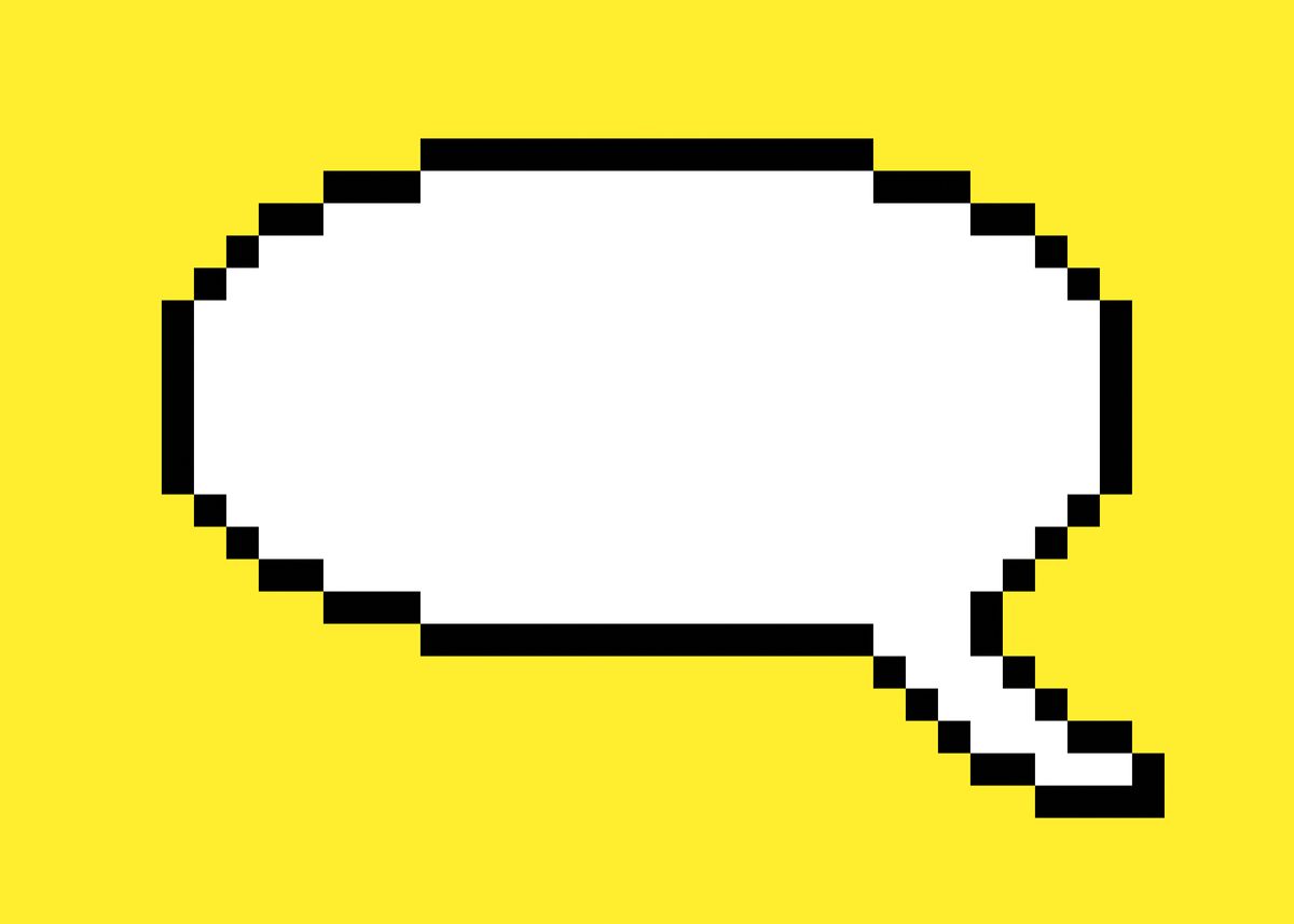 'Pixel art speech bubble ea' Poster by Gianfranco Grenar | Displate