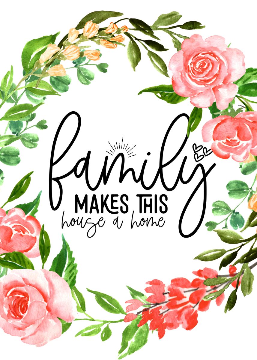 'Family House Home' Poster, picture, metal print, paint by Juliana RW ...
