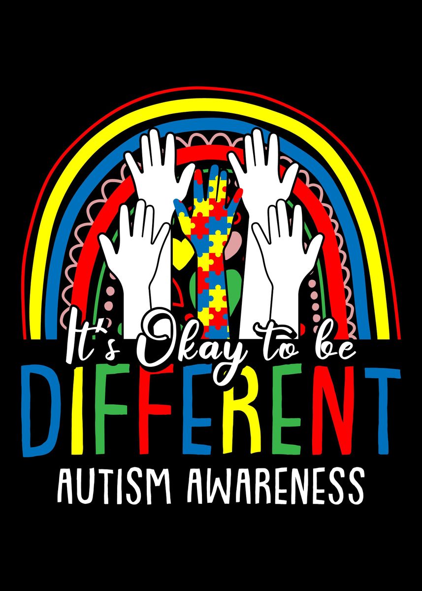 'Autism Awareness Autistic' Poster, picture, metal print, paint by ...