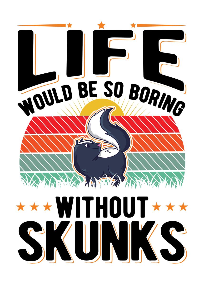 'Skunk Lover' Poster, picture, metal print, paint by FavoritePlates ...