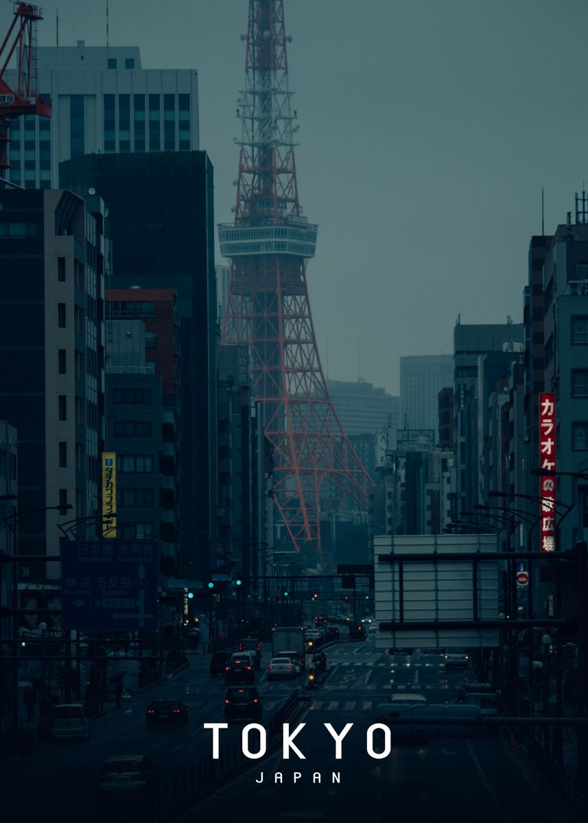 'Tokyo ' Poster, picture, metal print, paint by Famous City | Displate